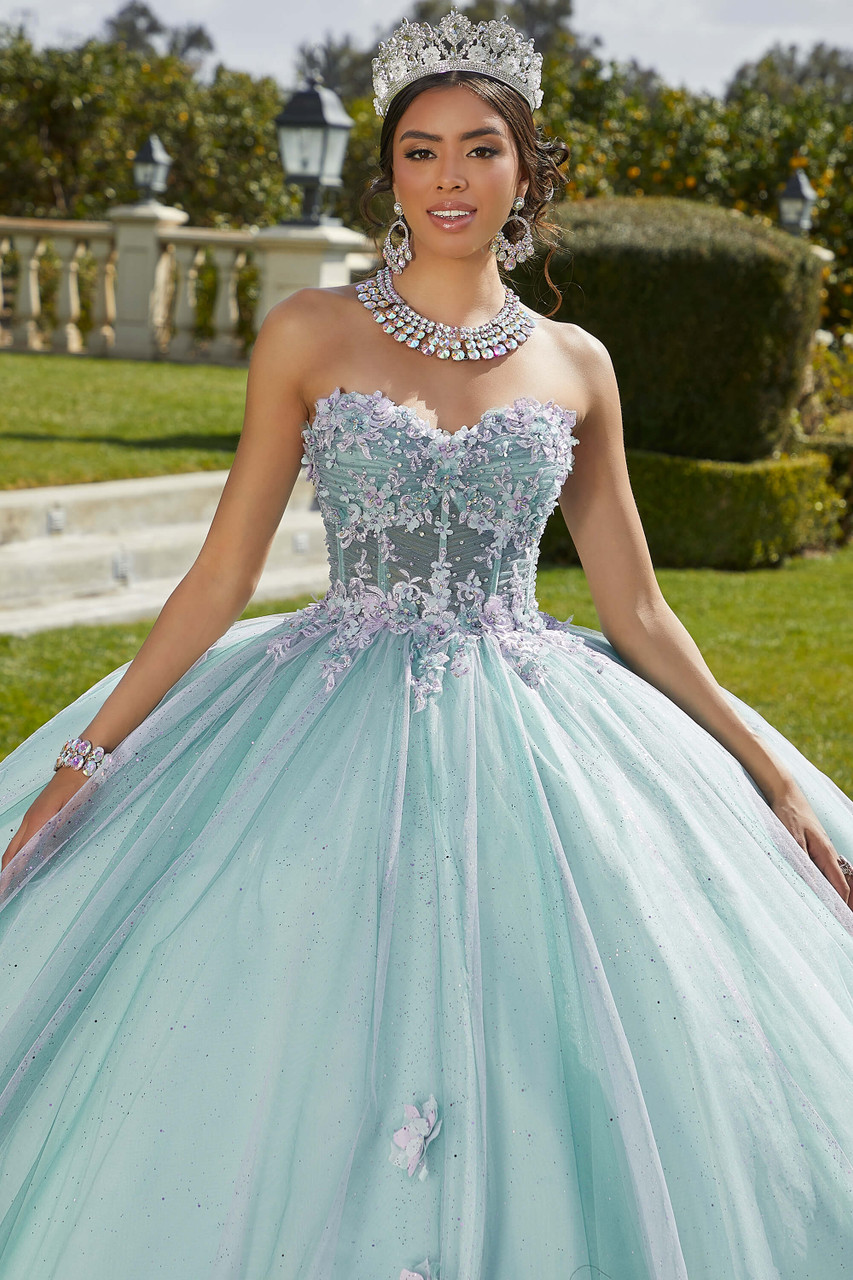 Beaded Tulle Quince Dress Vizcaya By Morilee 89421