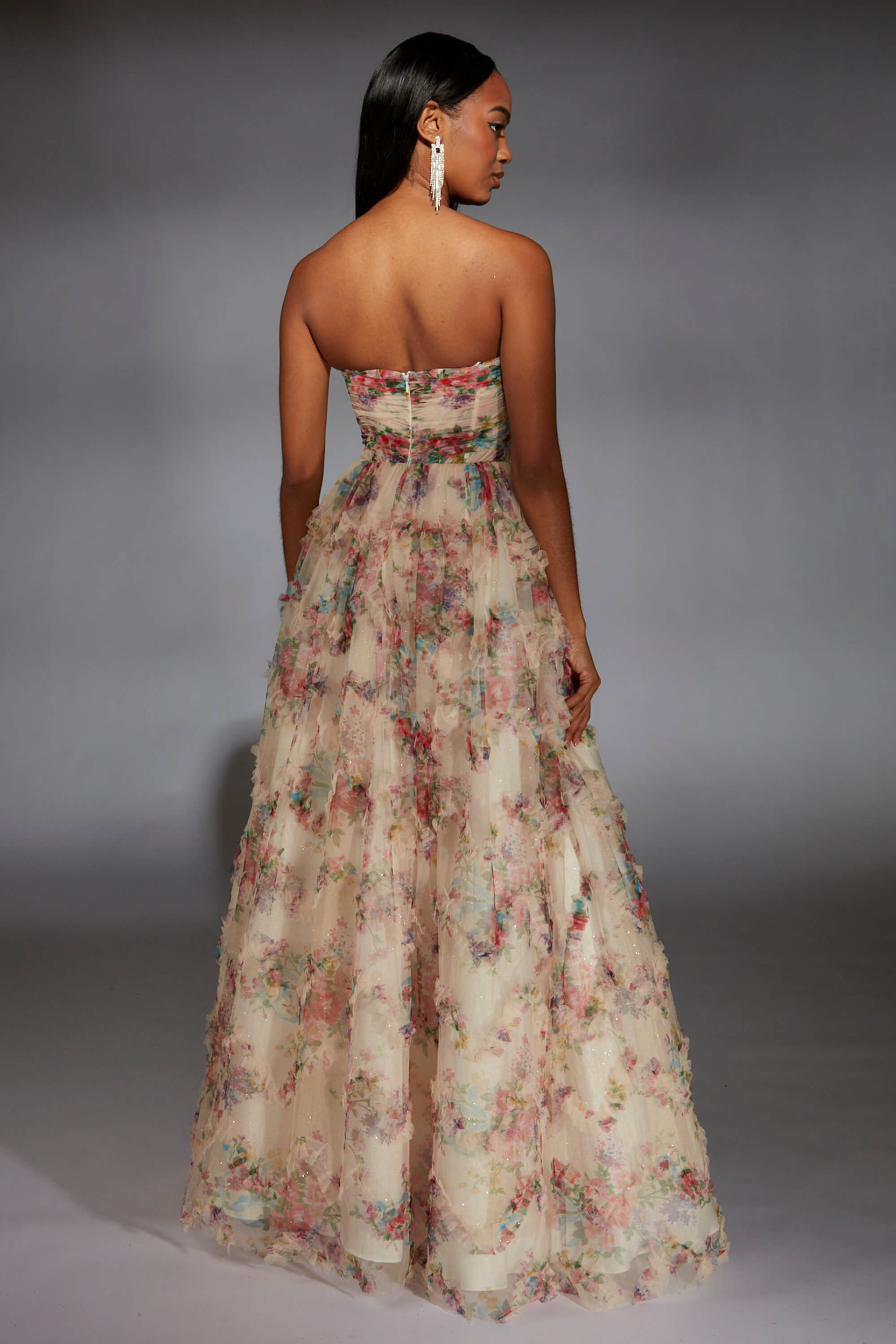Floral Print Alyce Prom Dress 61957 | Prom Headquarters