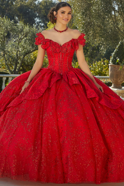 Glitter Tulle Quince Dress Vizcaya By Morilee 89431