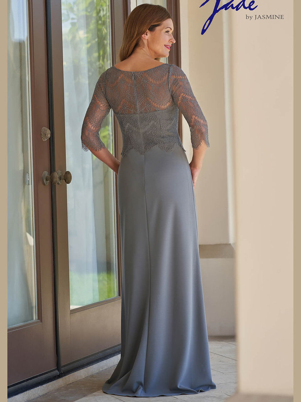 Lace Jade by Jasmine J215017 Mother of The Bride Gown | Dimitra Designs