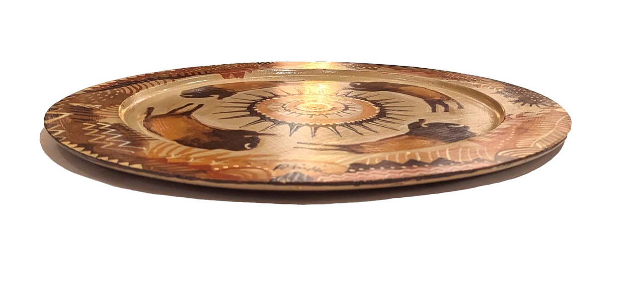 Hand Painted Charger - Buffalo Collection