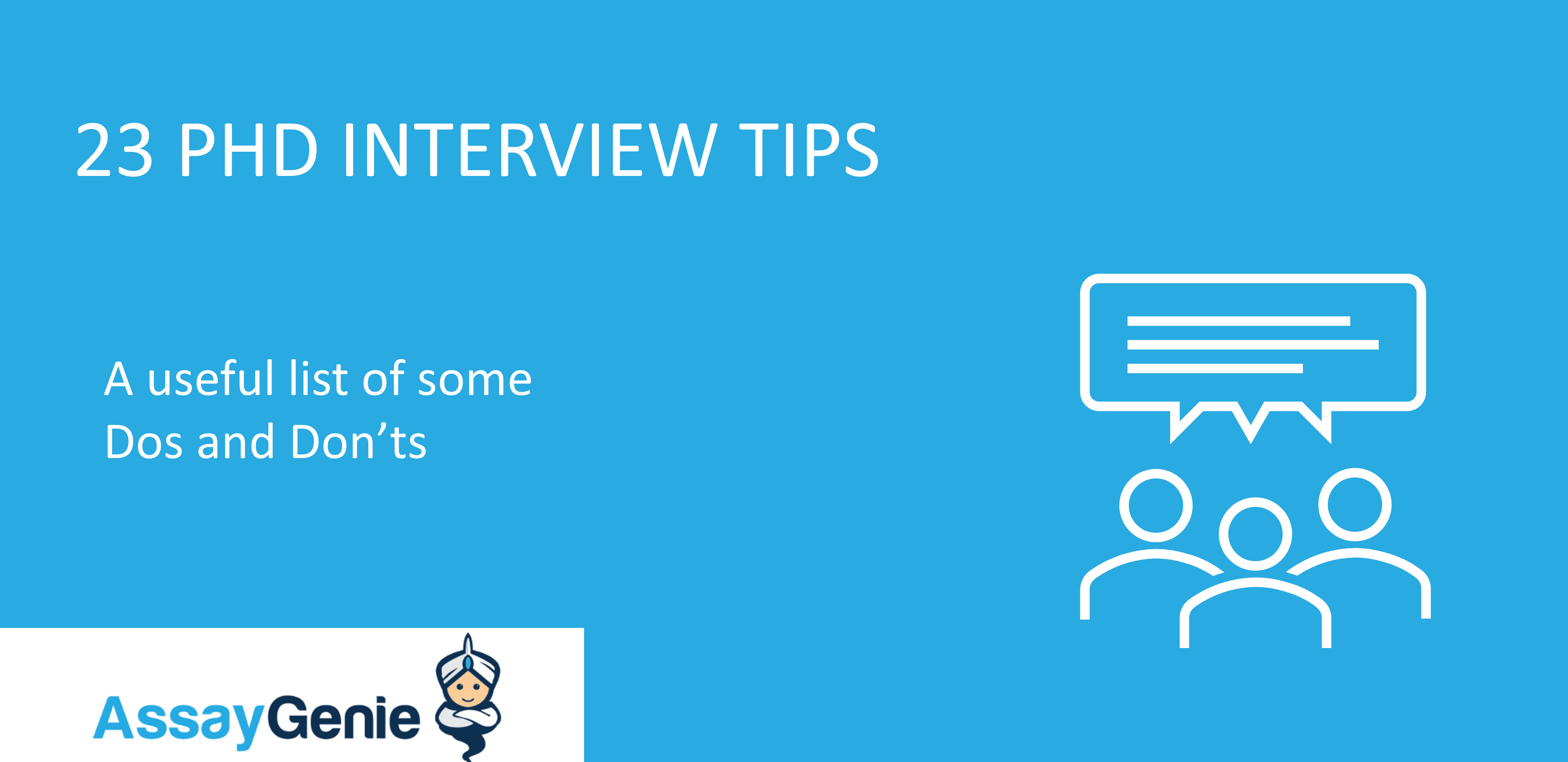 23 PhD Interview Tips Assay Genie