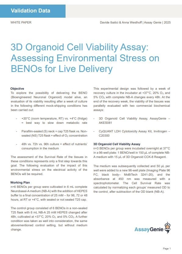 3D Organoid Cell Viability Assay: Assessing Environmental Stress on ...
