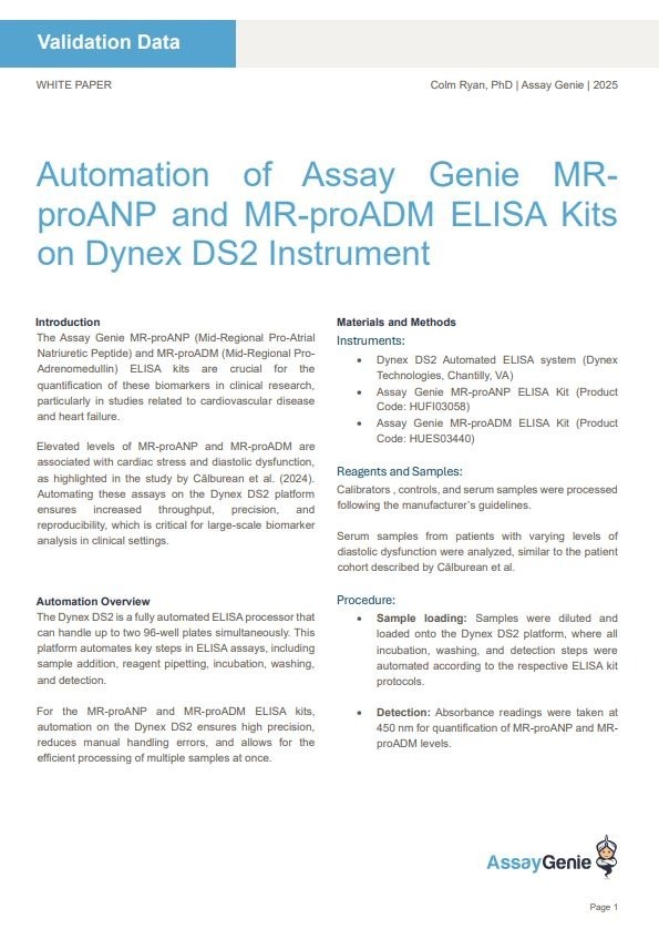 Automation of MR-proANP and MR-proADM ELISA Kits on Dynex DS2 ...