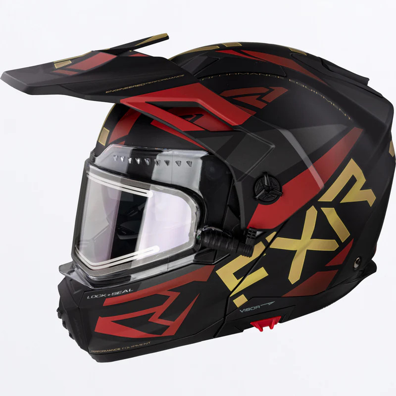 Maverick Modular Team Helmet Char/Gold/Rust - East Central Sports