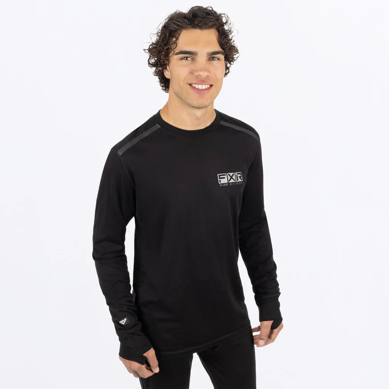 Men's Tenacious Merino Longsleeve Black - East Central Sports