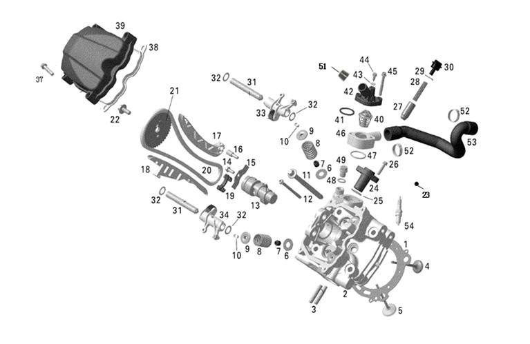 2023 Odes Junglecross 800ST-2 (#1 Cylinder Head Assembly)