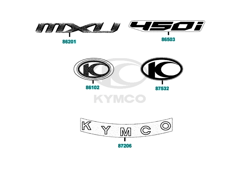 2023 KYMCO MXU 450i (Emblem/Stripe)