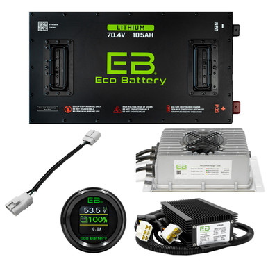 Eco Lithium Battery Complete Bundle for Advanced EV EV1 70V 105Ah
