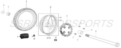 REAR TIRE 3.00-10 SSR SR110/SSR SR110X