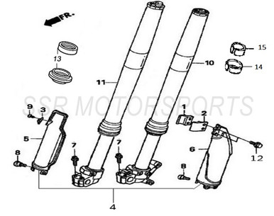 FRONT FORK PACKAGE SSR SR250 - East Central Sports