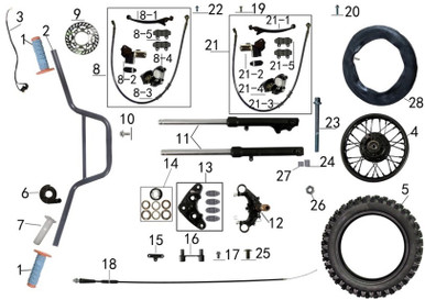 Throttle Assembly with tube for Denago MX