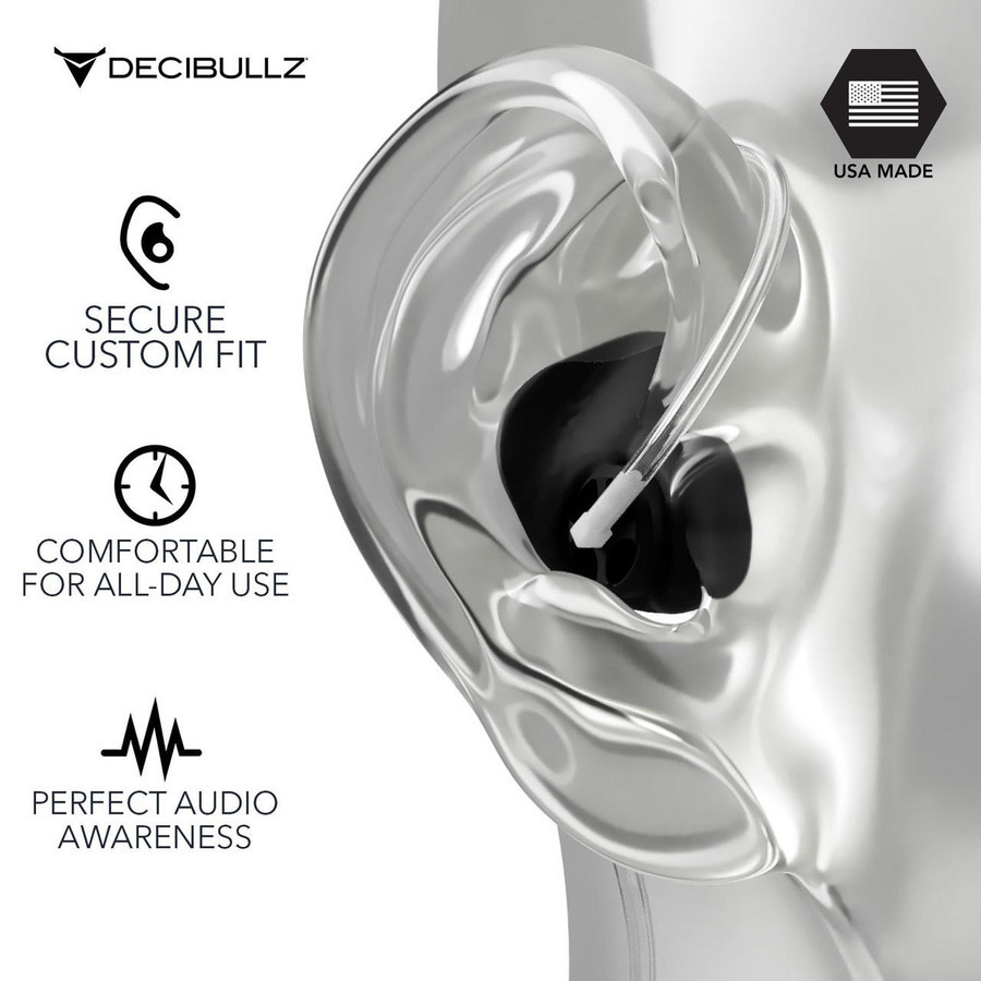 DECIBULLZ CUSTOM MOLDABLE SURVEILLANCE EARPIECES +AWARENESS