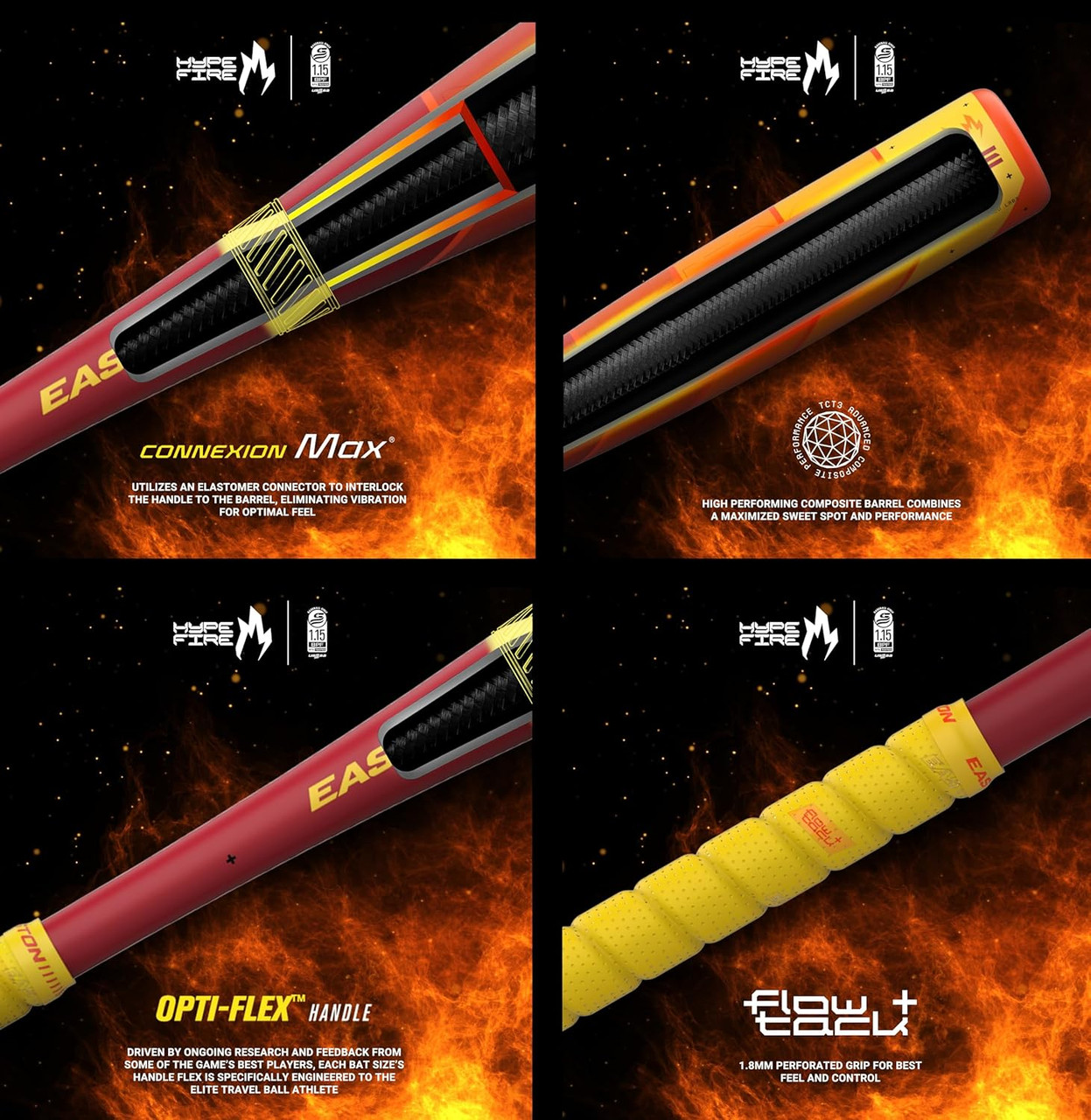 2025 Easton Hype Fire -5 USSSA Baseball Bat EUT5HYP5