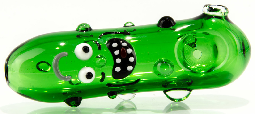 Pickle Rick Pipe by Simply Jeff Glass - Elev8