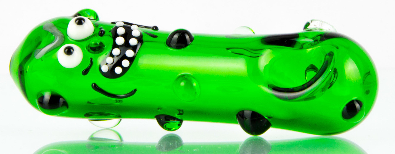 Pickle Rick Pipe by Simply Jeff Glass - Elev8