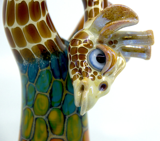 Terrazzo Bent Neck Giraffe by Matt Robertson & Icke Glass #219 - Elev8