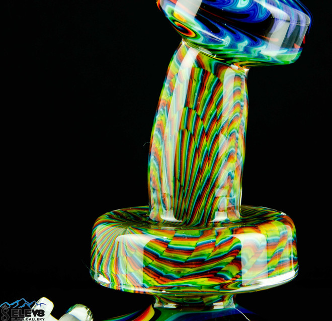 Trippy Tech mini tube dab rig with skittles wig wags by Steve Kelnhofer ...