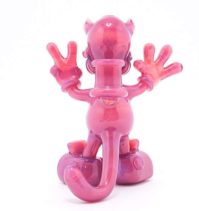 Water Pipe Bong - Blickey the Cat Rig by Casto Glass - Elev8