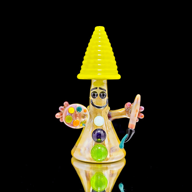 Water Pipe Bong - Bob Ross Mini Tube Dab Rig by Elev8 Premier #1 - Elev8