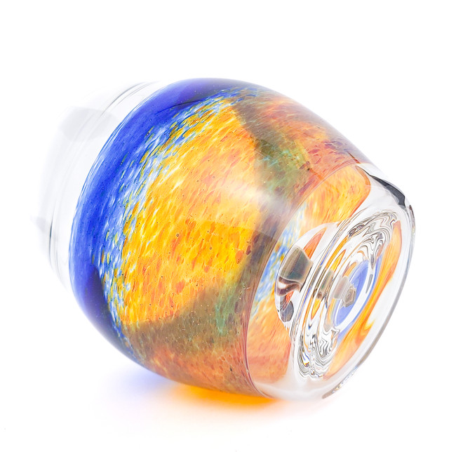 Custom Frit Whiskey Glass