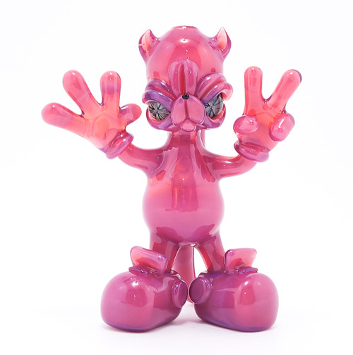 Water Pipe Bong - Blickey the Cat Rig by Casto Glass - Elev8