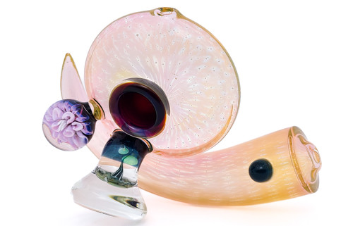 Flower Pipe - Horny Disc Pipe of Gold and Silver Fume Fun by Steve ...