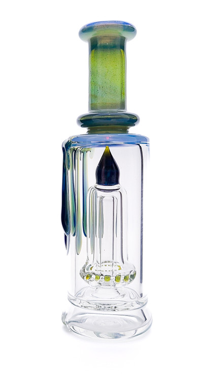Puffco Peak Water Filter - Teal Drippy Puffco Top by Uzzi Glass #26 - Elev8