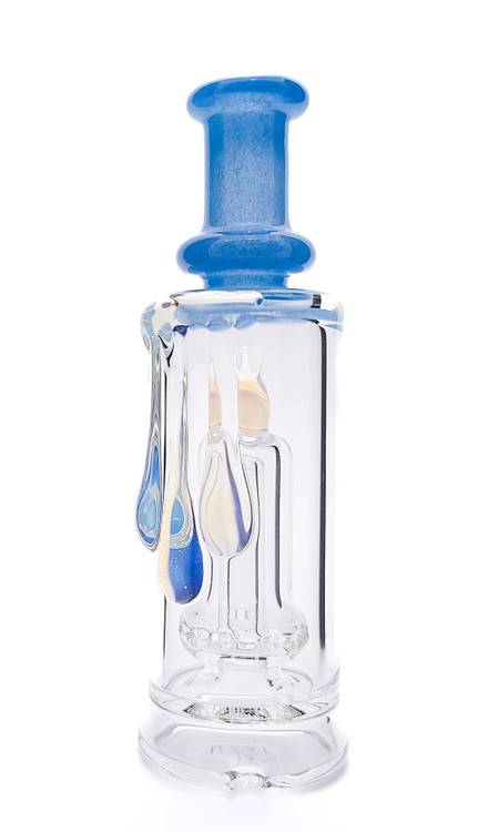 Puffco Peak Water Filter - Blue Drippy Puffco Top by Uzzi Glass #27 - Elev8