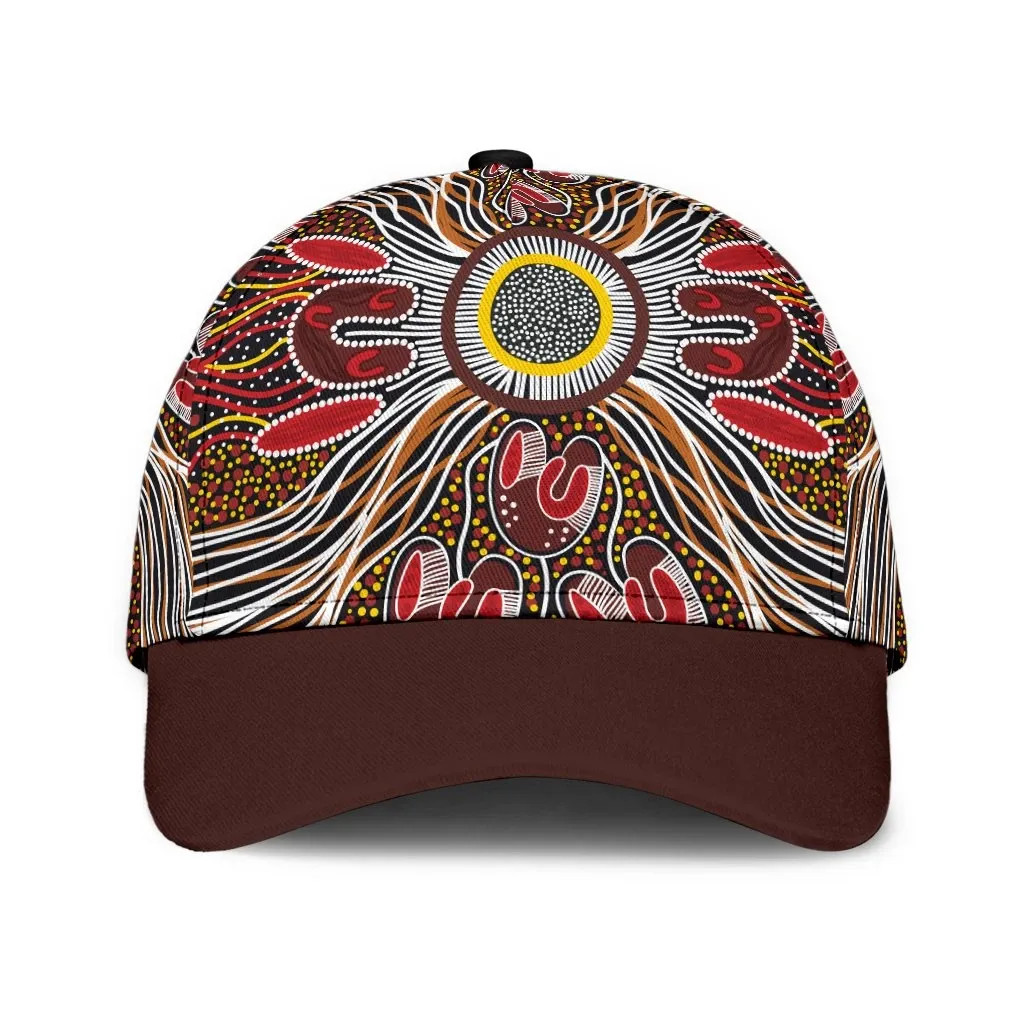 Australia Aboriginal Cap - Aboriginal Dot Art Painting VER 10