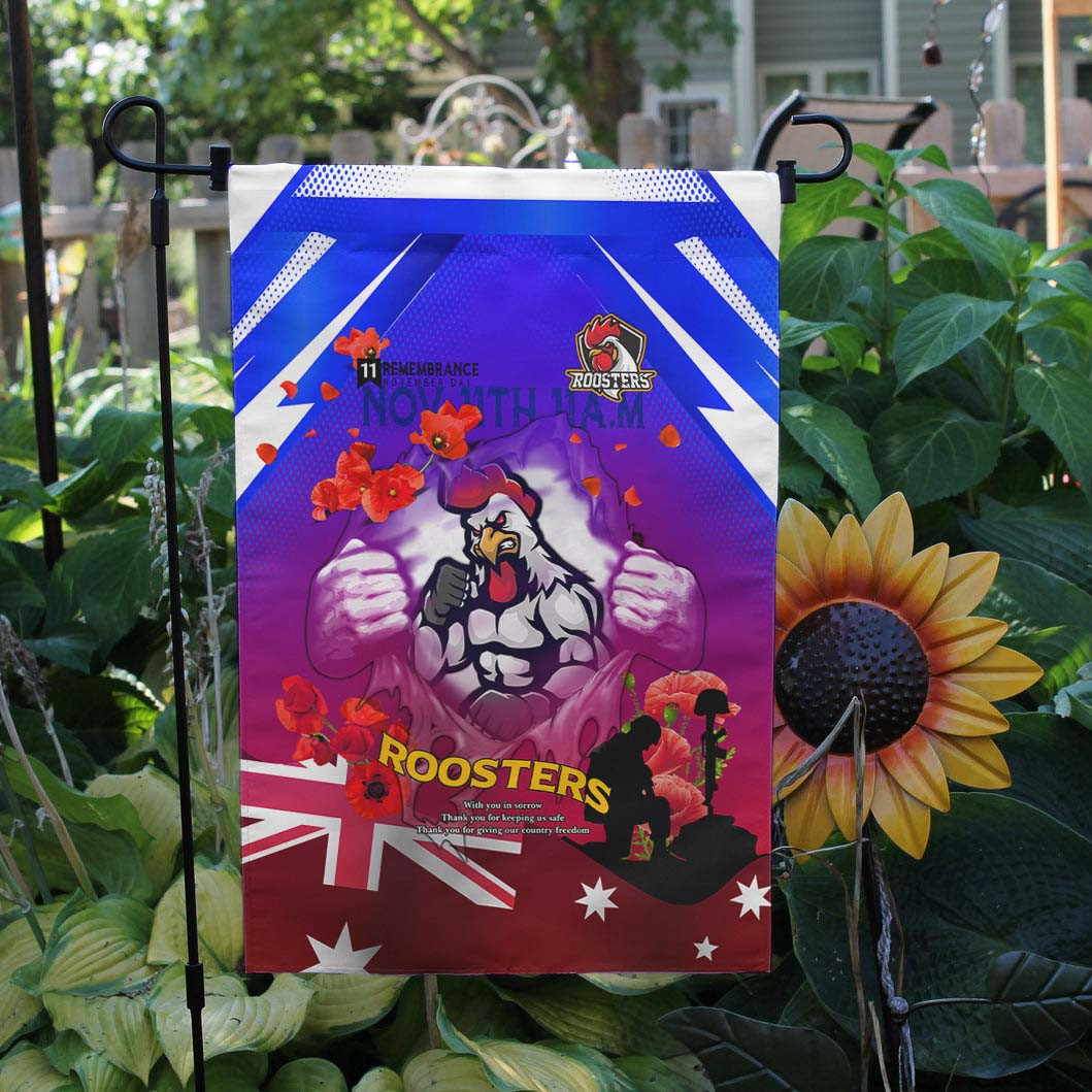 Sydney Roosters Flag - Remembrance Day Team Poppies Flag