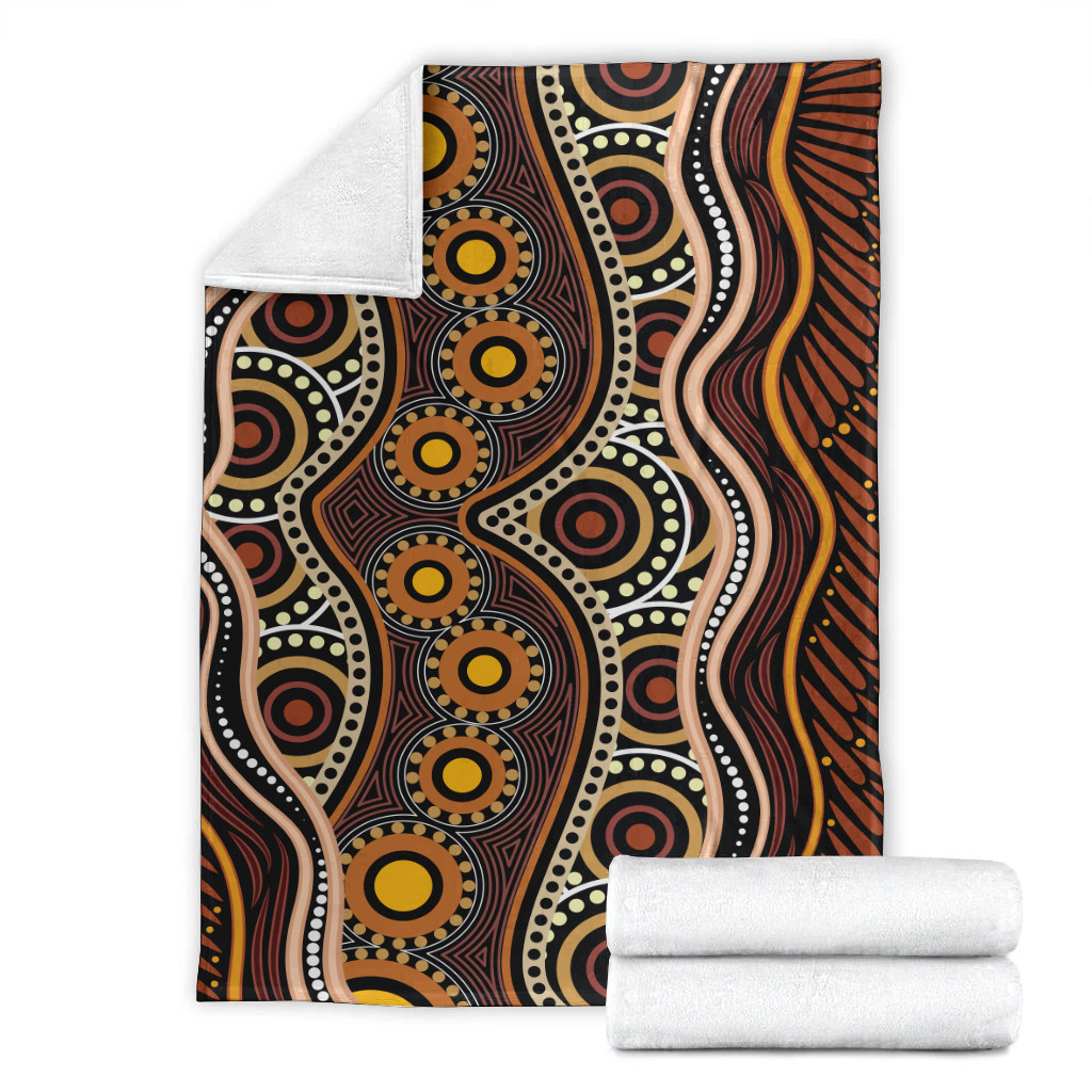 Australia Aboriginal Inspired Blanket - Land Aboriginal Art Painting