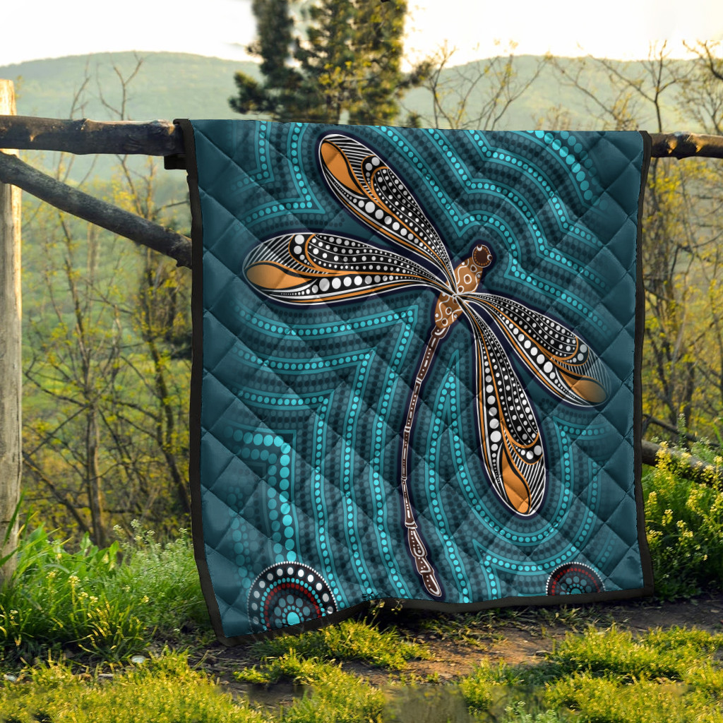 Australia Aboriginal Inspired Quilt - Dragonfly Aboriginal Art Vector ...