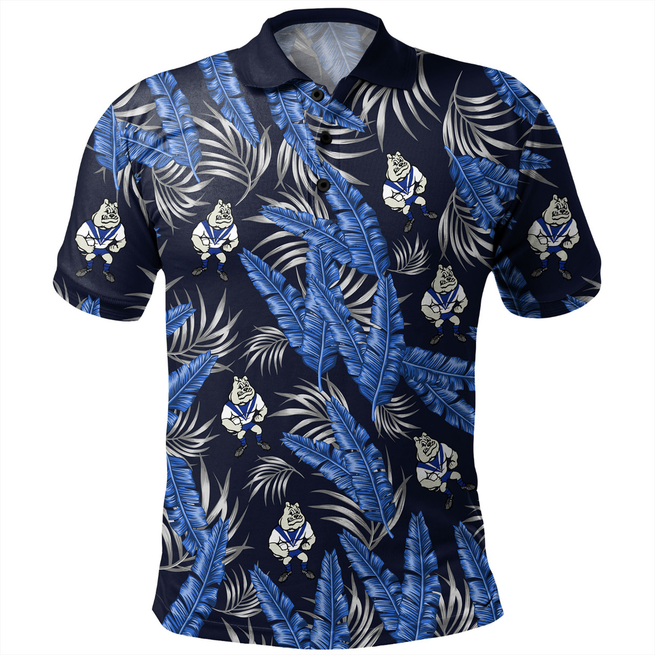 Canterbury-Bankstown Bulldogs Custom Polo Shirt - Tropical Patterns ...