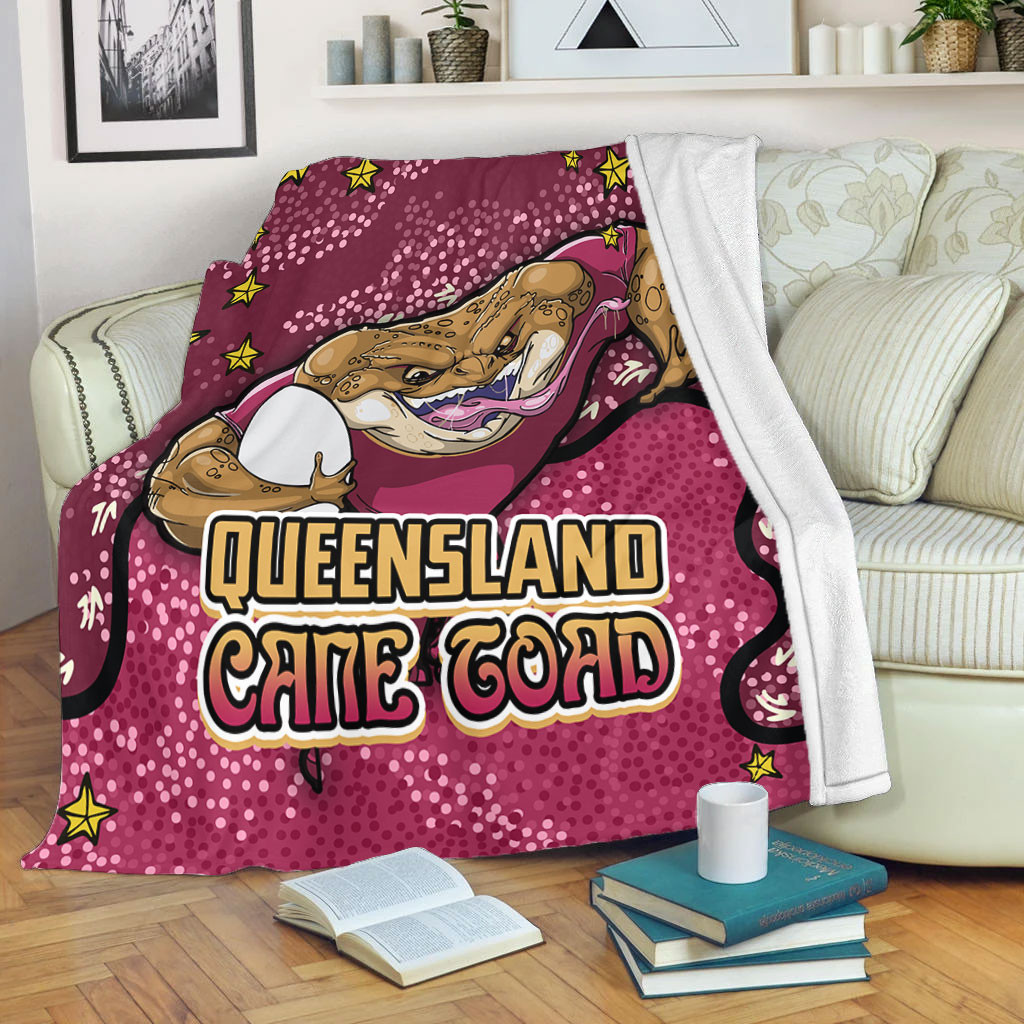 Queensland Cane Toads Custom Blanket - Team With Dot And Star Patterns ...