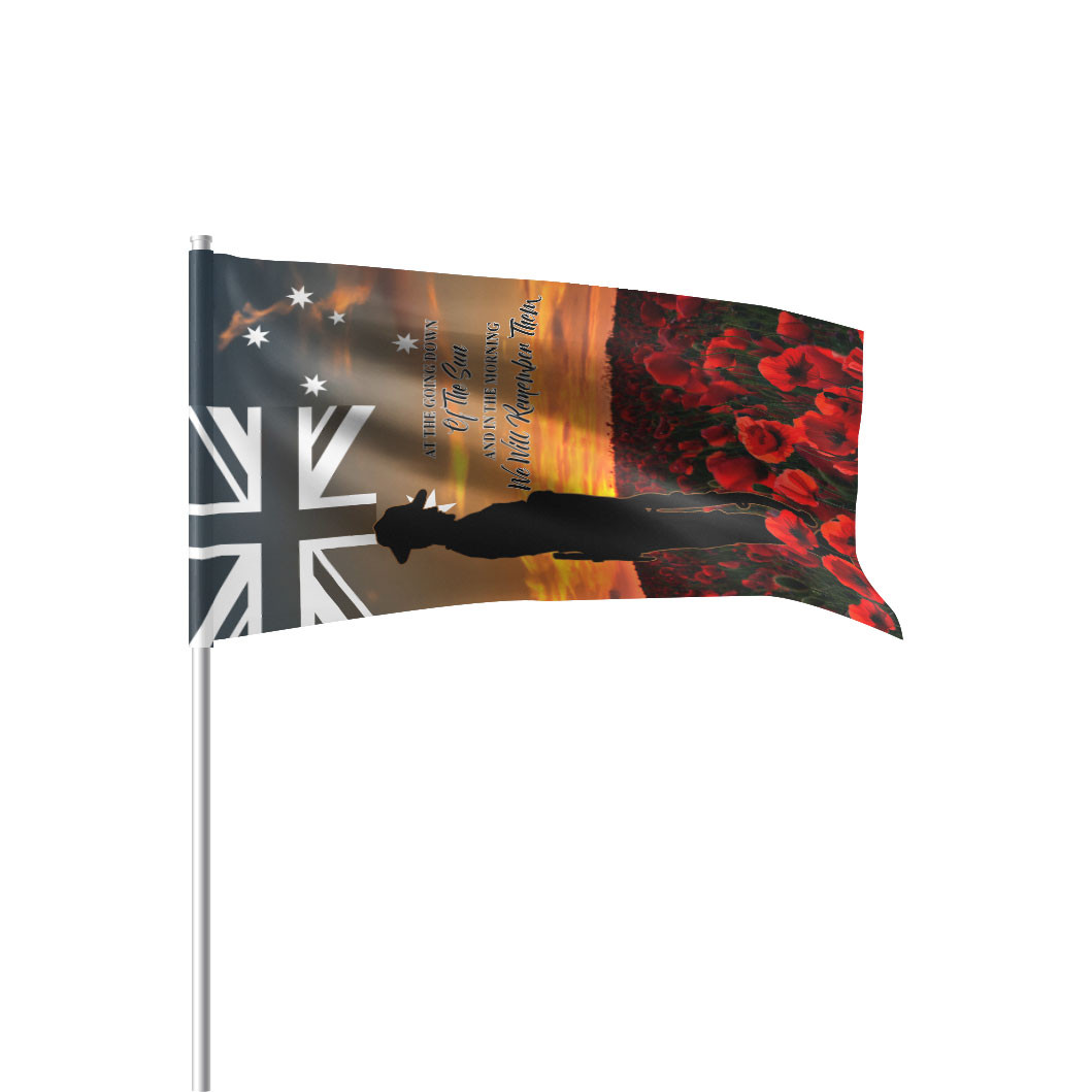 Australia Anzac Flag - Anzac Day We Will Remember Them