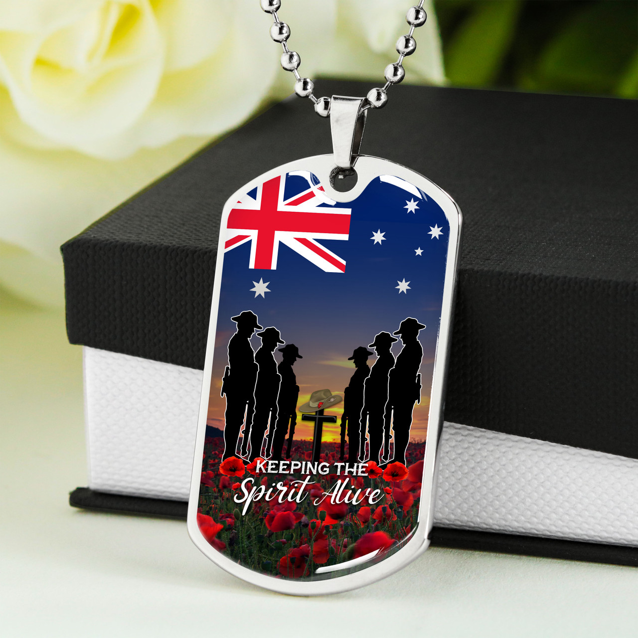 Australia Anzac Day Dog Tag Keeping The Spirit Alive With Australia Flag