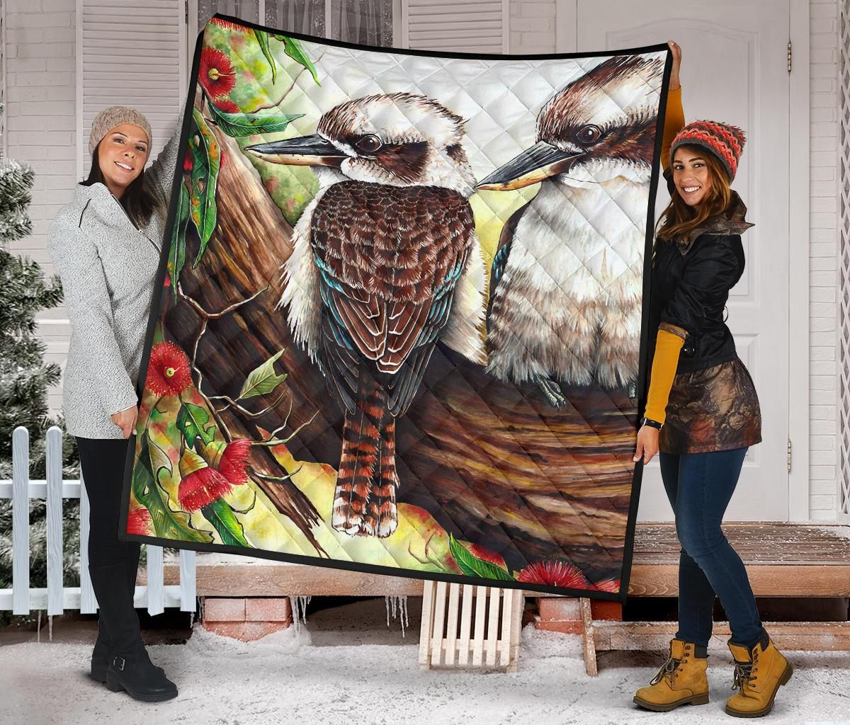 Australia Quilt - Kookaburra with Waratah