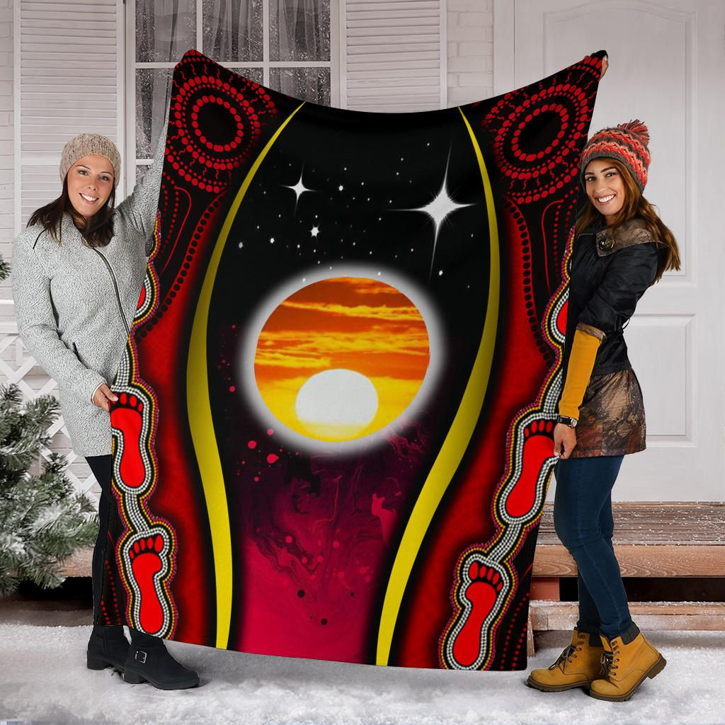 Australia Premium Blanket - Australian Aboriginal Flags Symbolic Meaning