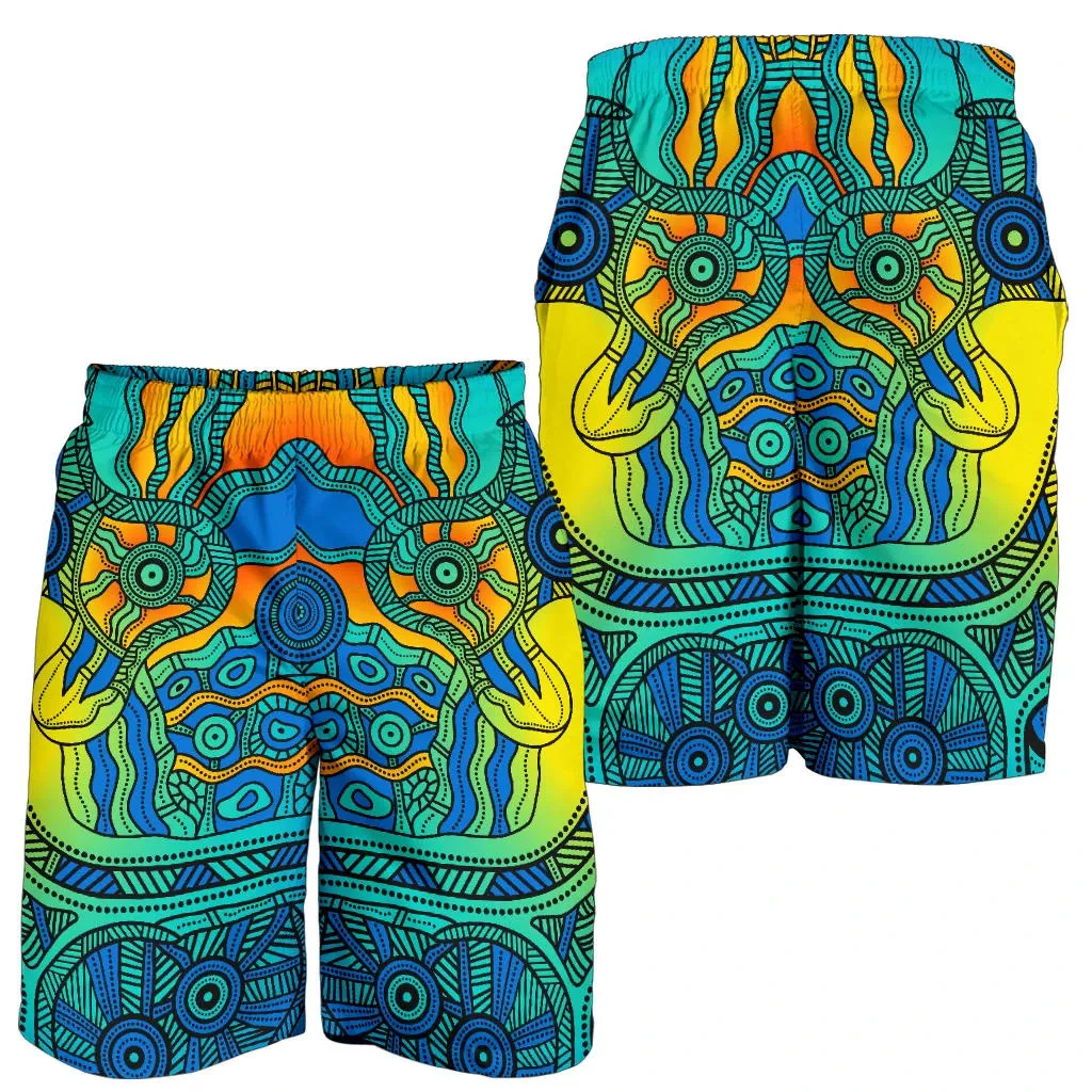Australia Aboriginal Men Shorts - Indigenous Dot Painting Art