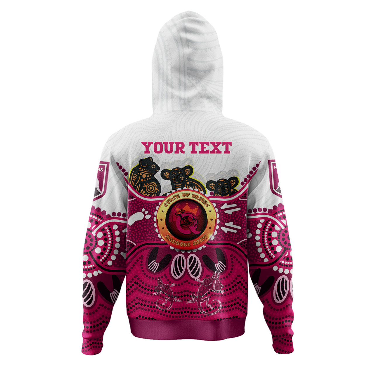 Australia Maroons Cane Toad Custom Hoodie - Queenslanders Go The Mighty ...