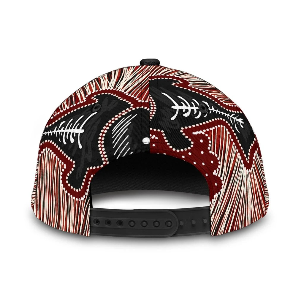 Australia Aboriginal Cap - Aboriginal Art Painting And Fish 1
