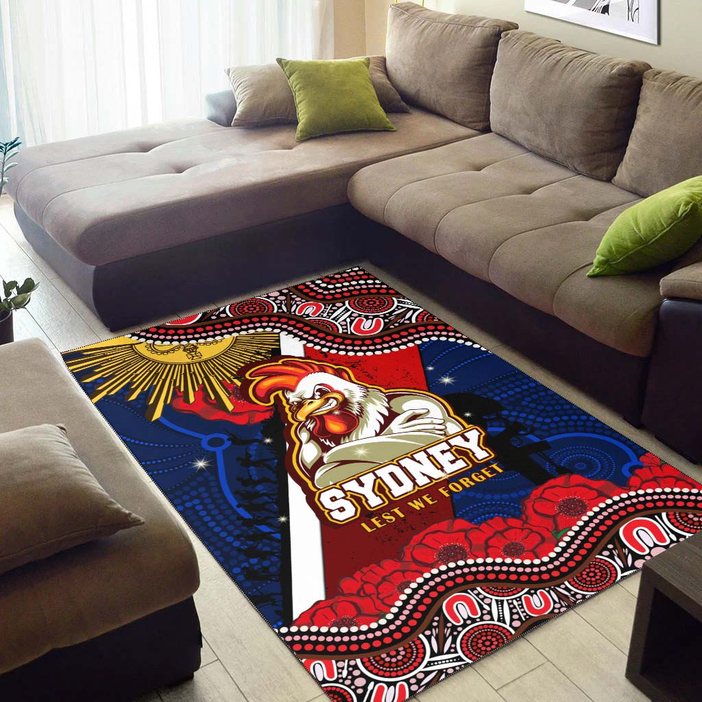 Australia Sydney Anzac Area Rug - Anzac Day Sydney Aboriginal Inspired ...