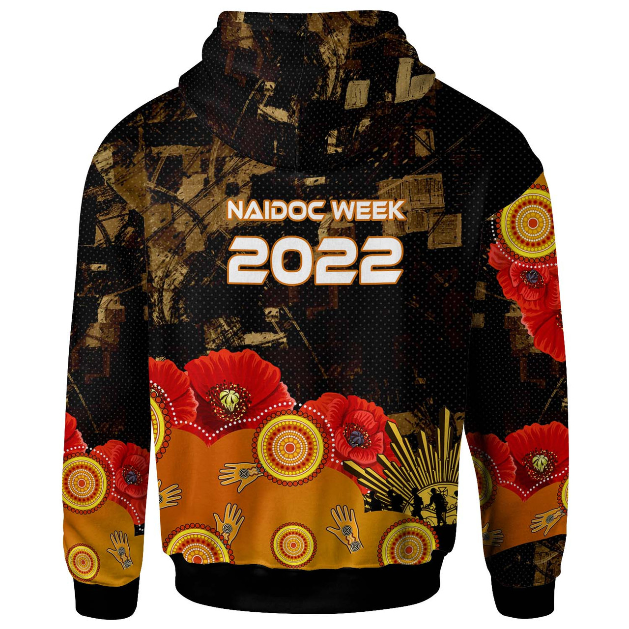 Australia Anzac Day and Naidoc Week Hoodie - Poppy Flower with ...