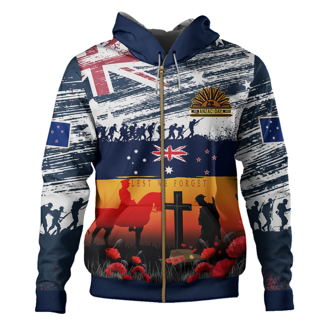 Australian and New Zealand Army Corps Anzac Day Custom Hoodie - For The ...