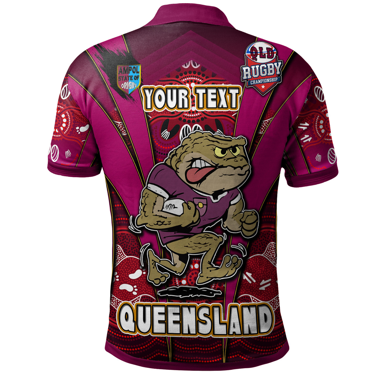 Queensland Team Polo Shirt - Custom Queensland Maroons Mascot With ...