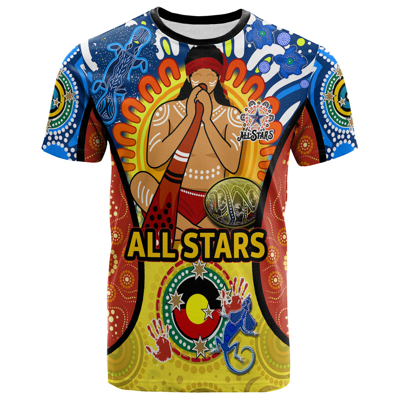 Indigenous All Stars T-Shirt - Custom Indigenous Dreamtime Team With ...