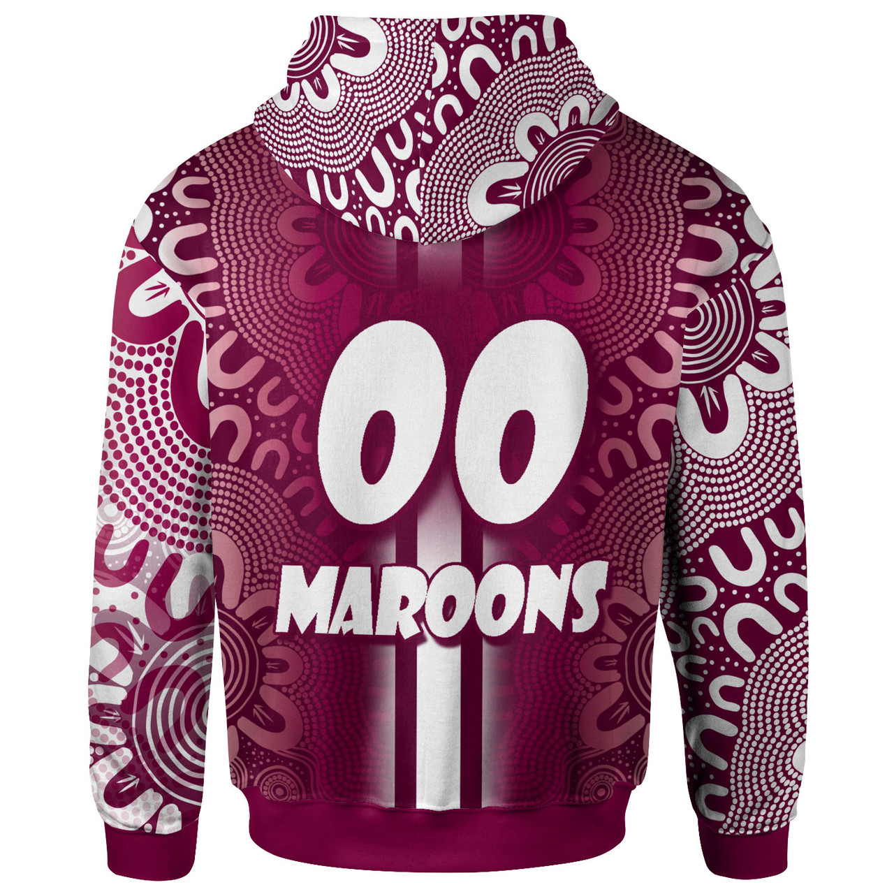 Maroons Rugby Hoodie - Custom Kangaroo Aboriginal Indigenous Sport ...