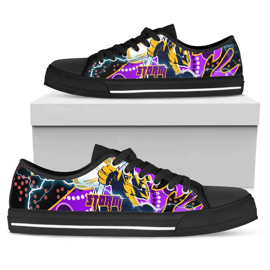 Melbourne Storm Low Top Shoes - Melbourne Storm Thunder Indigenous with ...
