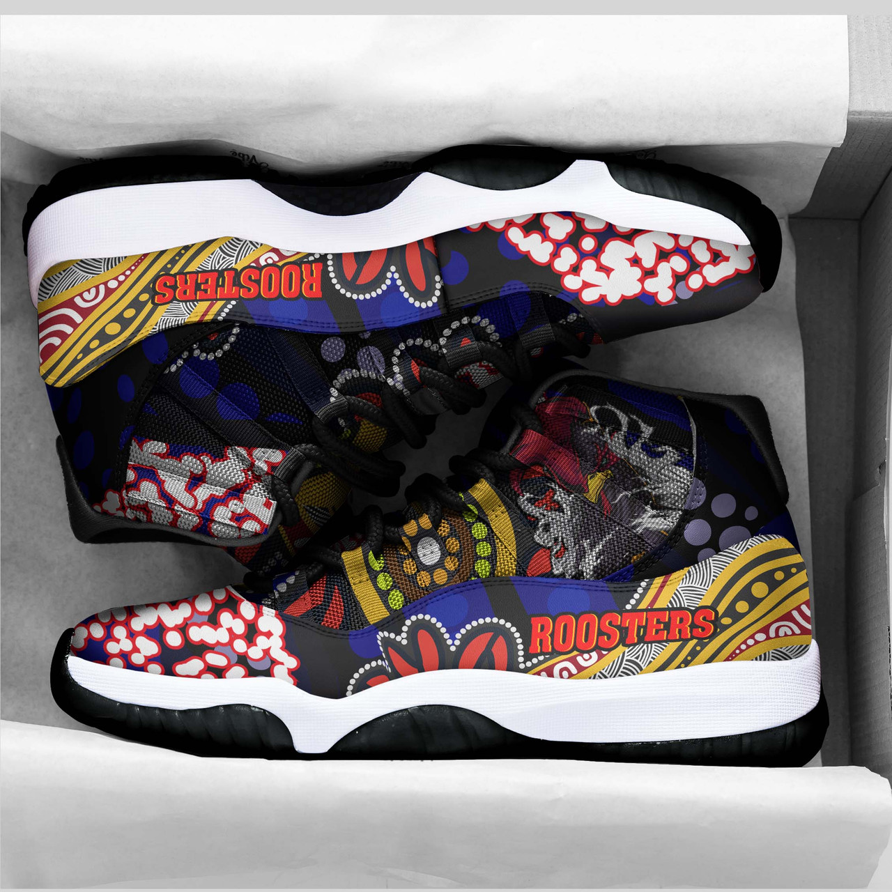 Sydney Roosters High Top Basketball Shoes J 11 - Angry Rooster with ...